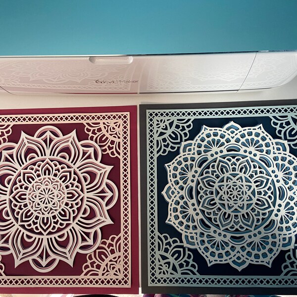 3d Layered Mandala With Square Frame Bundle #1. Four Designs ...