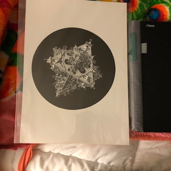 MC Escher Print, Escher Art, "double Planetoid (double Planet)", Circa ...