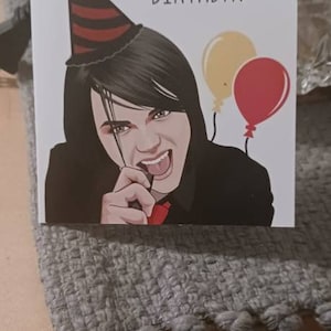 MCR Sending Cheer Your Way Gerard Folded Greeting Cards Birthday Card ...