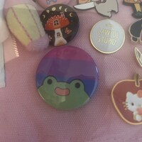Demiboy Pin Queer Art Frog Buttons LGBT Pins - Etsy