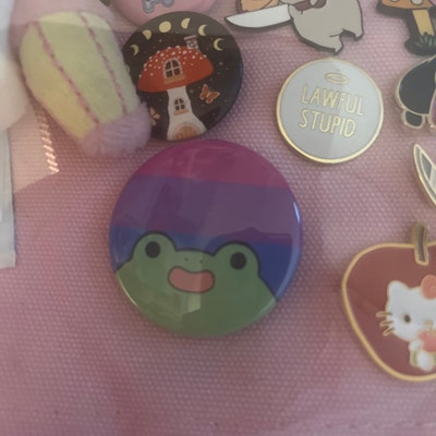 Demiboy Pin Queer Art Frog Buttons LGBT Pins - Etsy