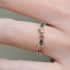 Color Changing Gemstone Ring, 6x8mm Emerald Cut Alexandrite Wedding ...