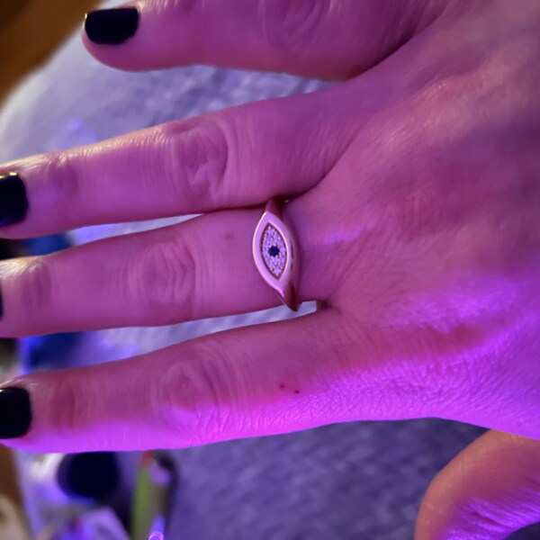14K Solid Gold Signet Ring, Gold Eye Ring, Eye Signet Ring, Gold Unique ...