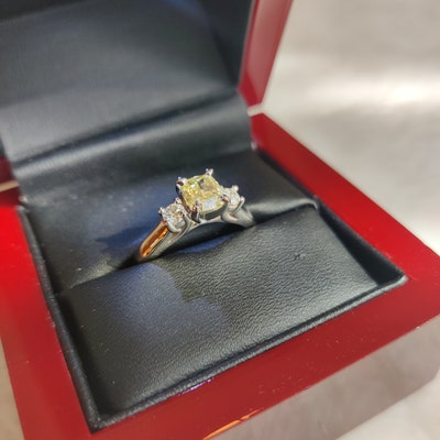 New Custom Made Green Lantern LED Ring Box Fancy Mahogany Wood Grain ...