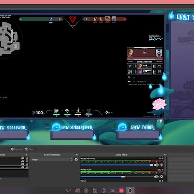 FULL ANIMATED Twitch Stream Package / Spirit Ghost in Magical Lotus ...