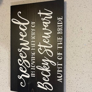 Mother of the Bride in Loving Memory Wedding Sign - Etsy