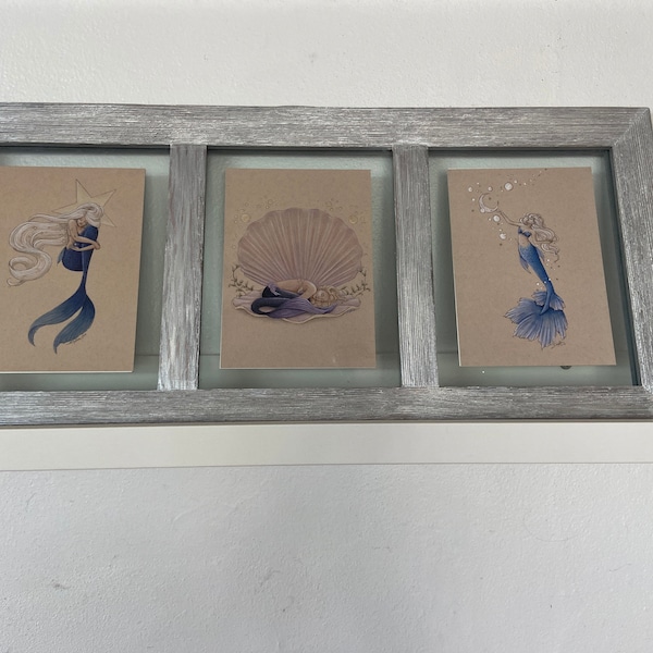 Moon Mermaid Print, Little Mermaid Art, Mermay Print, Original Mermaid ...