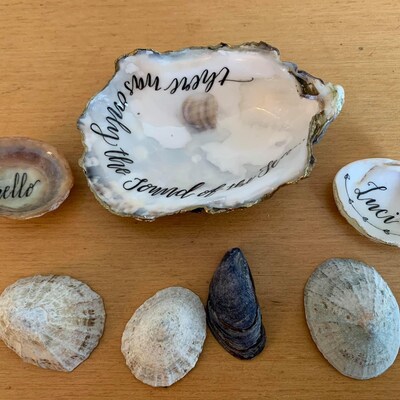 Love Life Live . Oyster Shell Calligraphy . Word Art . Beautiful ...