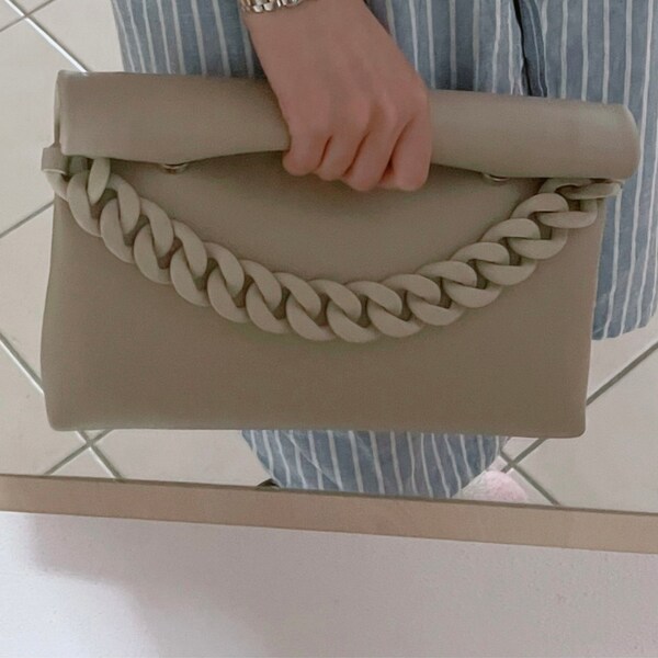 Burgundy Vegan Leather Fold Over Bag, Burgundy Leather Clutch, Vegan ...