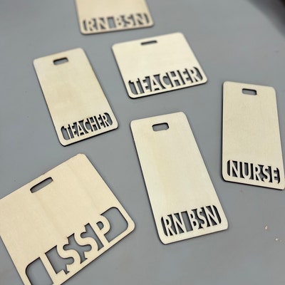 Vertical Badge Buddy Svg, Badge Tag Laser Cut File, Teacher Badge Svg ...