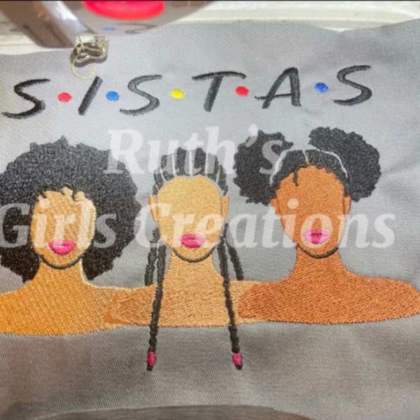 Machine Embroidery Design, Friends, Natural Hair, Friend, Woman - 4, 5 ...