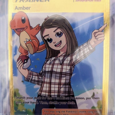 Custom Pokemon Card, Personalized Pokemon Card, Metal Gold Pokemon TCG ...