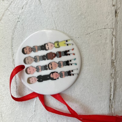 Arsenal Christmas Tree Decoration Flat Ceramic Bauble Arteta Saka Jesus ...