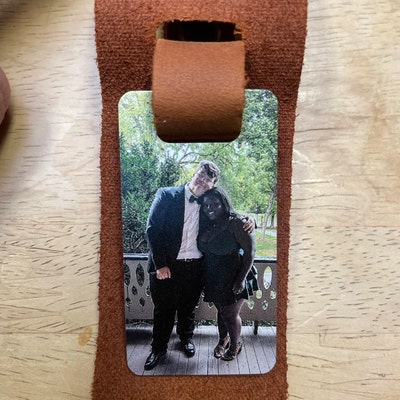 Leather Keychain With Photo, Personalized Leather Photo Keychain ...