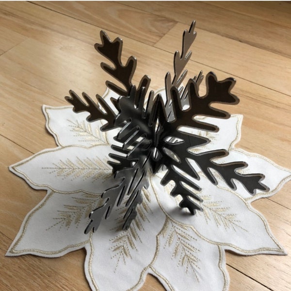 Metal Snowflakes, 3d Snowflake, Holiday Decor, Metal Christmas Decor ...