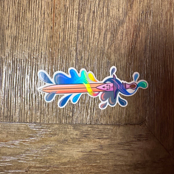 Riptide Original Holographic Vinyl Sticker, Durable Waterproof 3" Percy ...