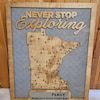 Custom Minnesota State Parks Travel Map | Personalized Minnesota ...