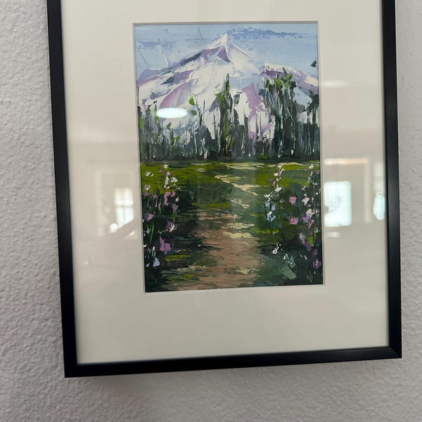 Colorado Winter Painting Large Mountain Art Boulder Colorado Original ...