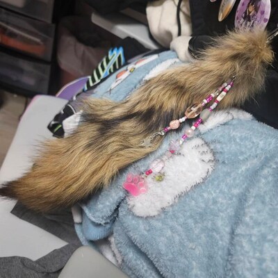 Custom Beaded Tail Keychain for Therians, Furries, Cosplay, Alternative ...