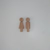 Natural Oak Wood Restroom Sign, Wooden Door Plate, Male and Female ...