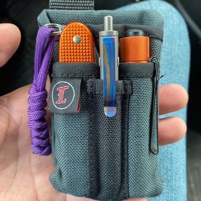 EDC Belt Organizer, EDC Belt Pouch With Triangle Carabiner for Keys - Etsy