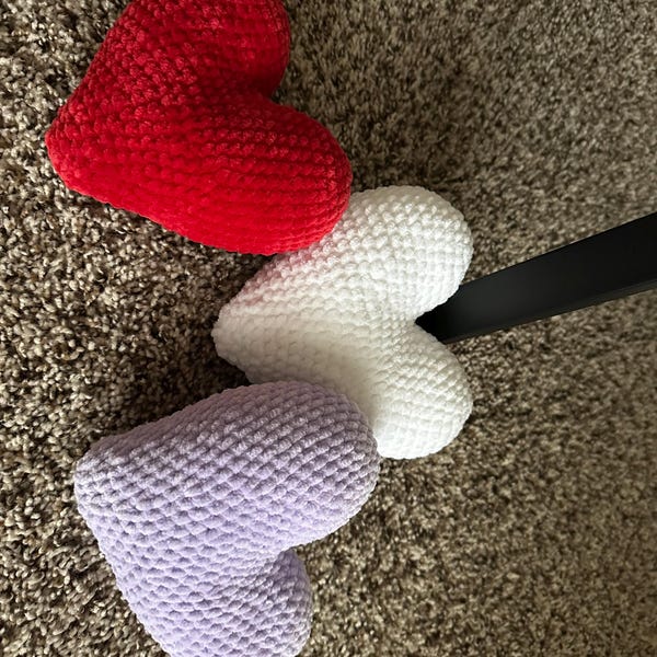 Large Plush Heart Crochet Pattern PDF - Etsy
