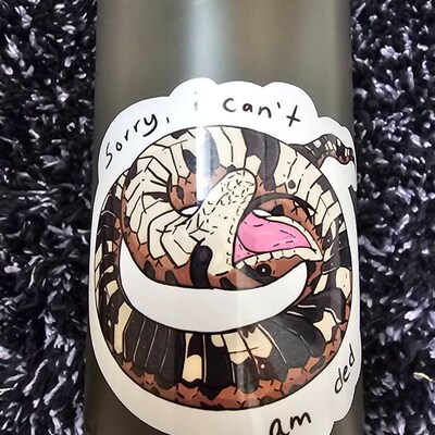 Hognose Snake Dramatic Playing Dead Funny Reptile Vinyl Sticker - Etsy