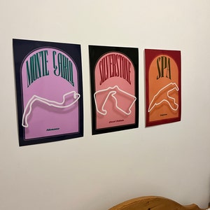 F1 Poster, EURO 3 PACK, F1 Track Poster, F1 Wall Art, Retro Poster ...