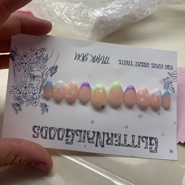 Gold Tips Press on Nails, Earthy Designs, Stars, Celestial Sets - Etsy Canada