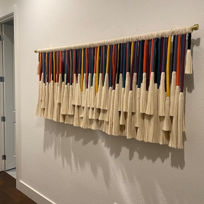 Bright Colorful Wall Art Multi Color Wall Hanging Macrame Home Decor - Etsy