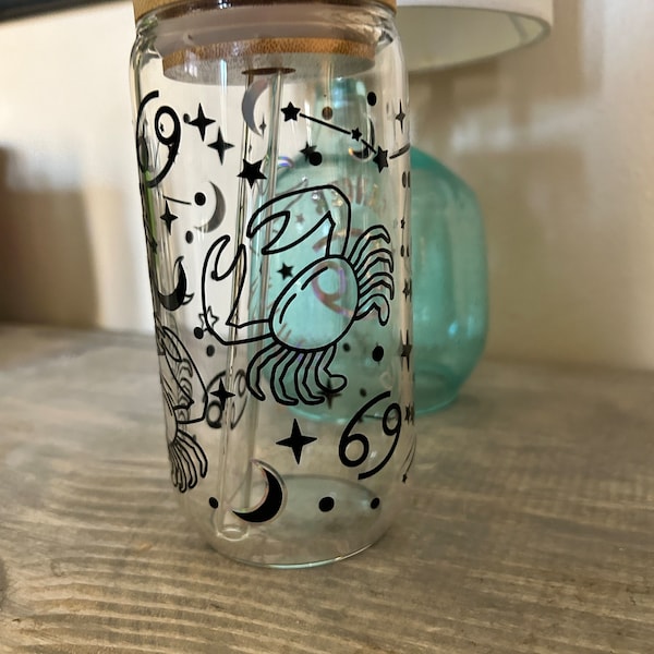 Retro Zodiac Sign Can Wrap Bundle Svg, Groovy Constellations Libbey Can ...