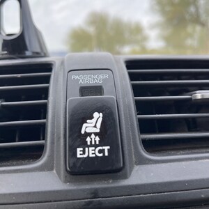 Eject Button Decal, Car Decal, Eject Passenger Button, Blank Button ...