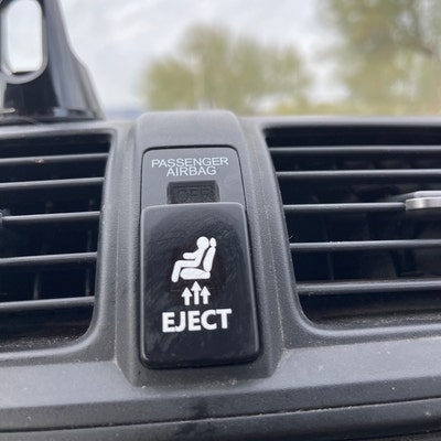 Eject Button Decal, Car Decal, Eject Passenger Button, Blank Button ...