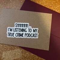 Shhh Crime Podcast Stickers True Crime Podcasts Stickers - Etsy