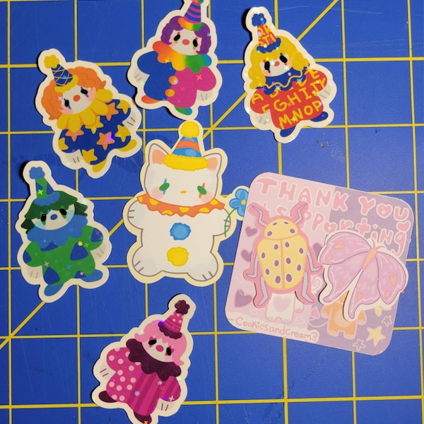 Holographic Clowns Sticker Pack! - Etsy