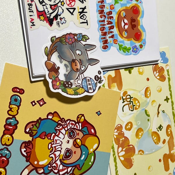 Punky Poots Punk Rock Cute Kawaii Art Prints Matte Cardstock Fart - Etsy