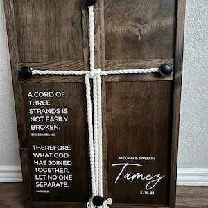 A Cord of Three Strands Unity Ceremony Braided Cross Wedding - Etsy