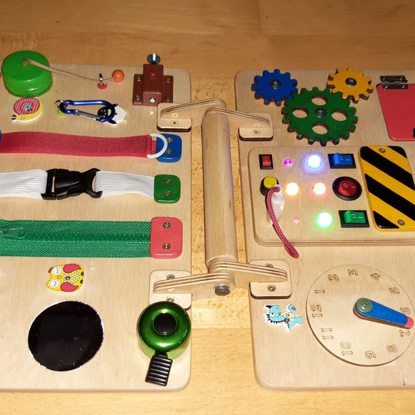 Wooden Toy Montessori Baby Busy Board Toddler Busy Box Sensory Cube ...