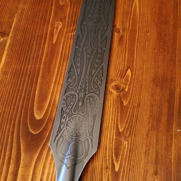 Earth Wizard Staff Solid Oak Green Resin Gem Walking Stick Renaissance ...