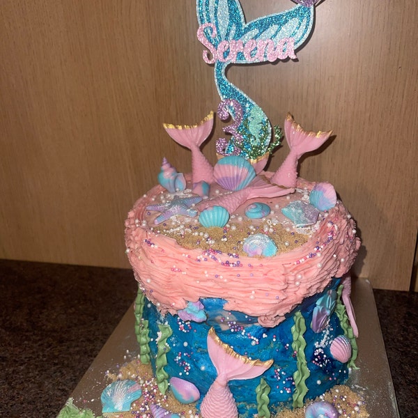 Mermaid Under the Sea Themed Cake Topper - Etsy UK