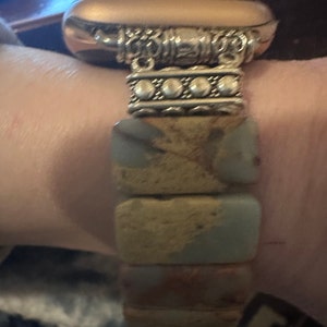 Amazonite Natural Stone Apple Watch Strap Band 38mm 40mm 41mm 42mm 44mm ...