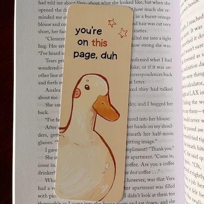 Duck Bookmark You're on This Page Cute Bookmark Double Printed ...