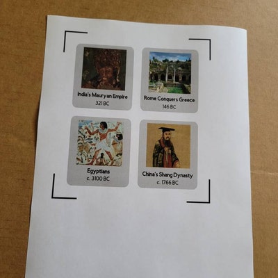 PHYSICAL Timeline Stickers Cut Outs Printed Classical Conversations ...