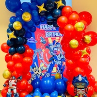 Optimus Prime Theme Birthday Backdrop, Optimus Prime Birthday Party ...
