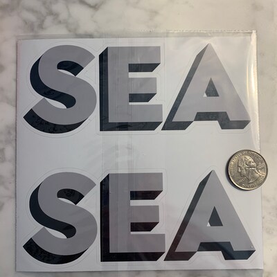 Personalised Sticker Rainbow Dropshadow 2 Sticker Pack Text Laptop ...