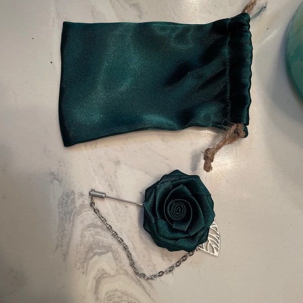 Sage Green Lapel Pin Chain , Suit Lapel Chain , Rose Wedding Lapel Pins ...