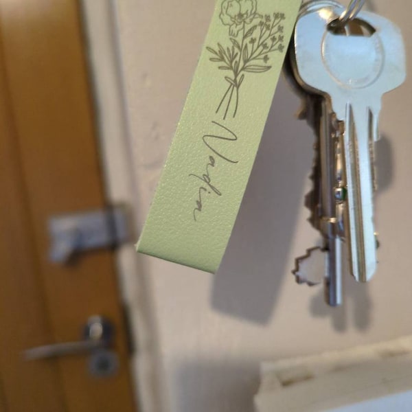 Personalized Leather Keychain, Customized Keychain,custom Leather Key ...
