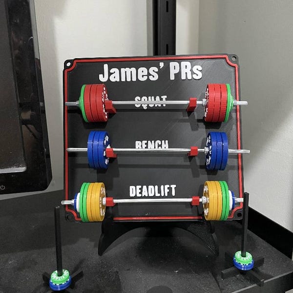 Weightlifting Personal Tracking Board, 5 Lifts, Show off Your Work on 5 ...