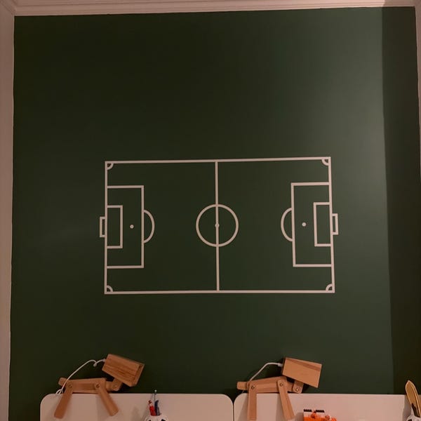 Football Pitch Wall Sticker for Soccer Bedroom, Football Lover Gift ...