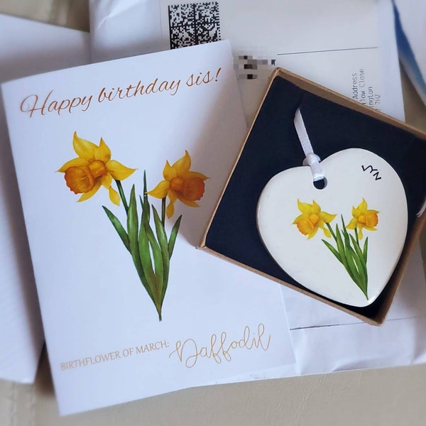 Personalised Birthday Gift for Her - March Birth Flower - March ...